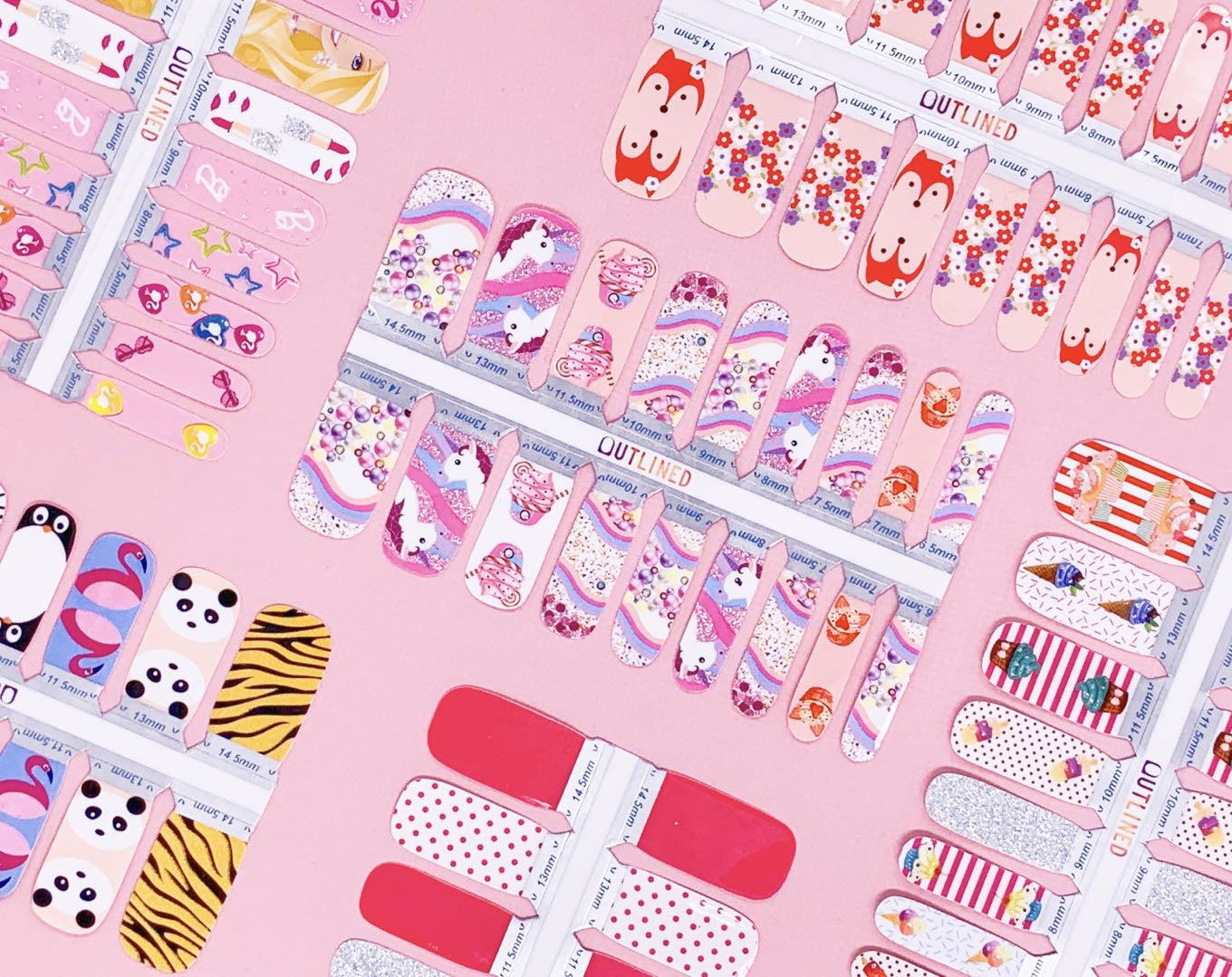 Kids Mini - Outlined Nail Wraps | Outlined