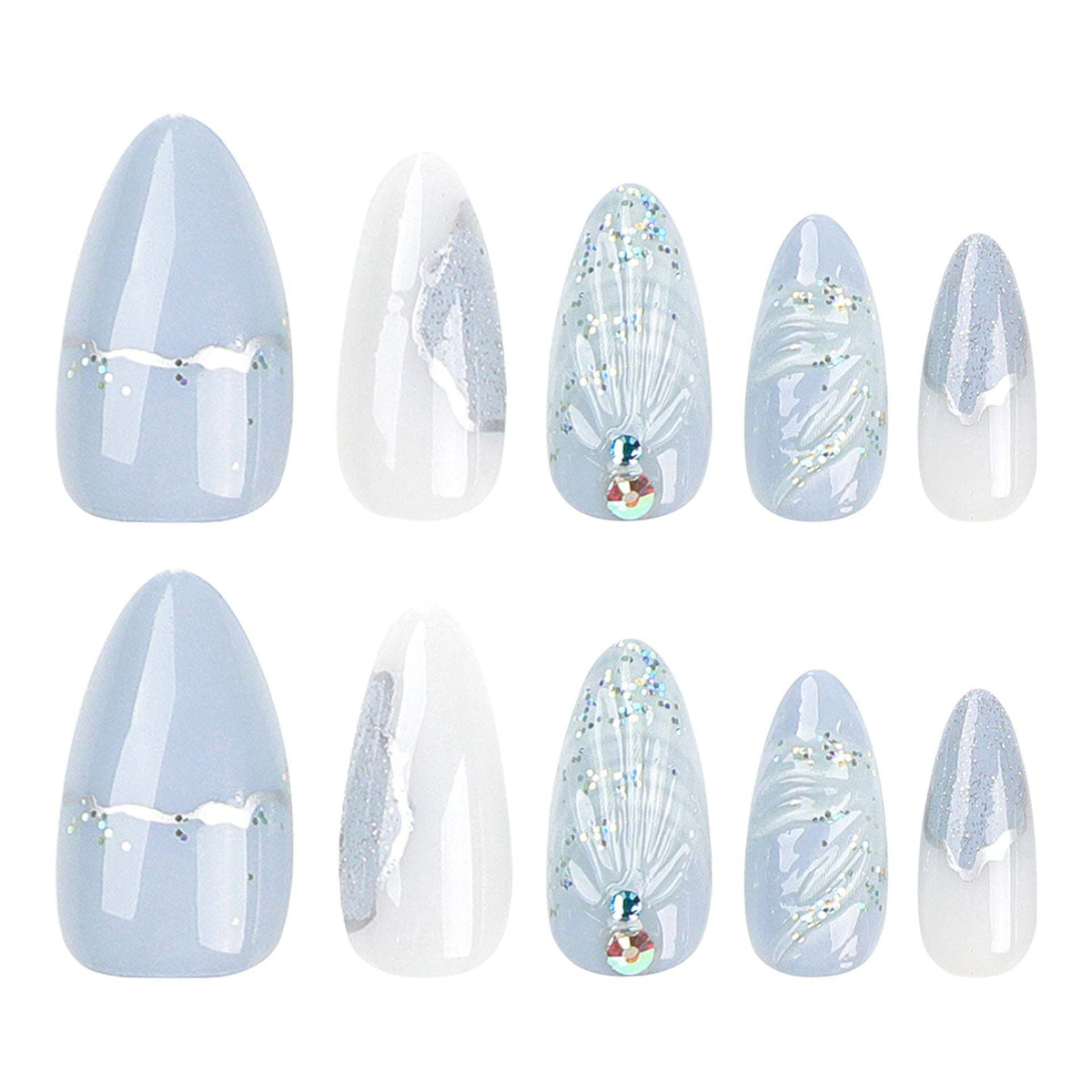 Jewel Shell - Press On Nails | Outlined
